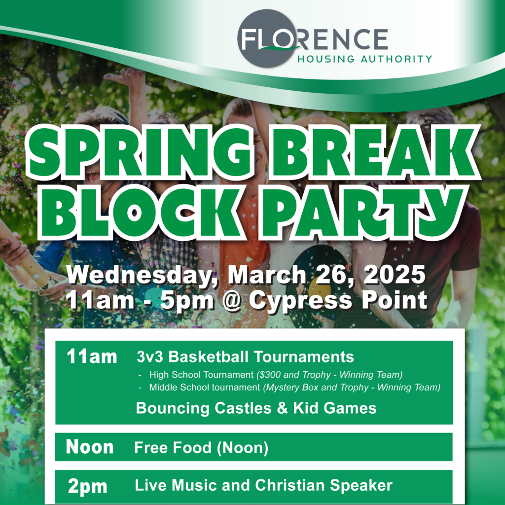 Spring Break Block Party - Florence Housing Authority
